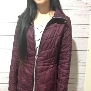 Guess | Jackets & Coats | Guess Purple Puffer Zip Up Jacket | Poshmark